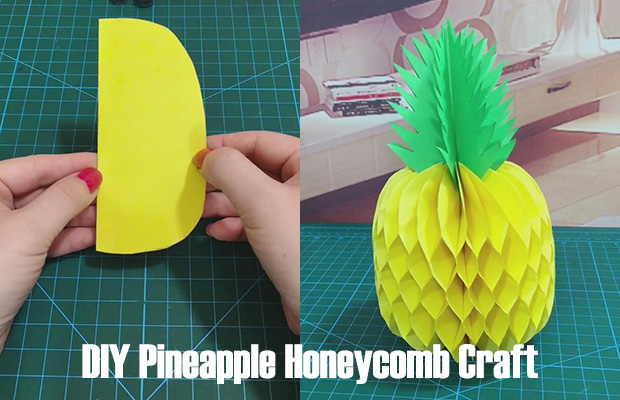 DIY Pineapple Honeycomb Craft