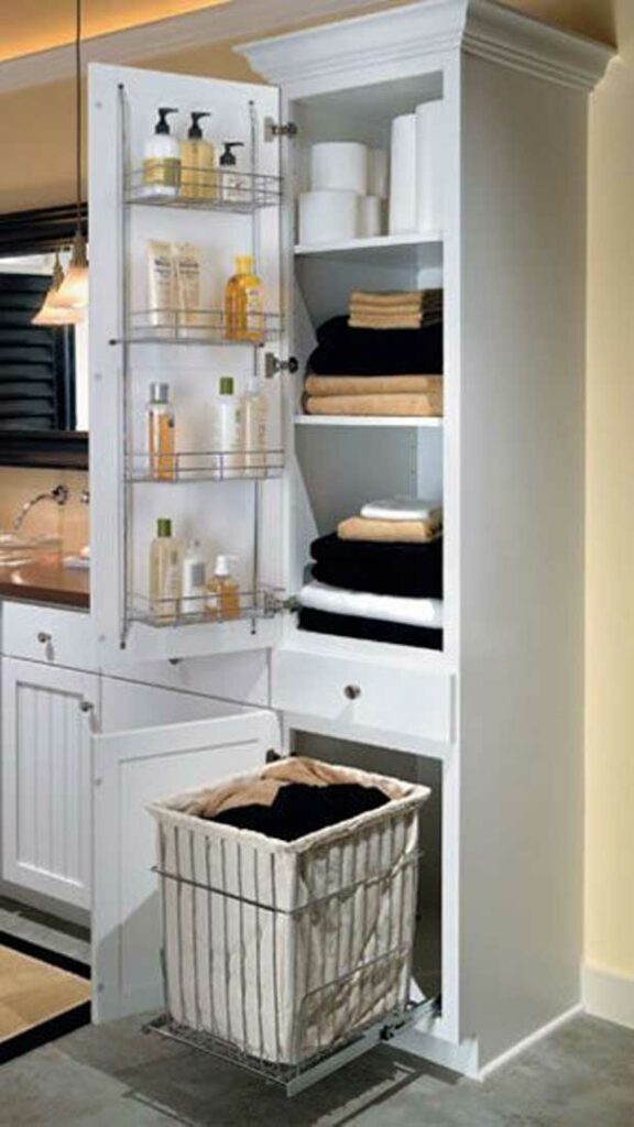 Useful Bathroom Pull-Out Storage Implements