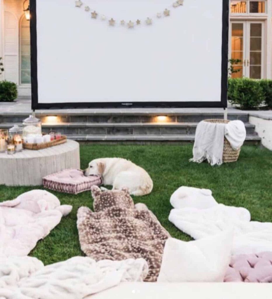 26 Exciting Backyard or Garden DIY Outdoor Movie Screen Ideas